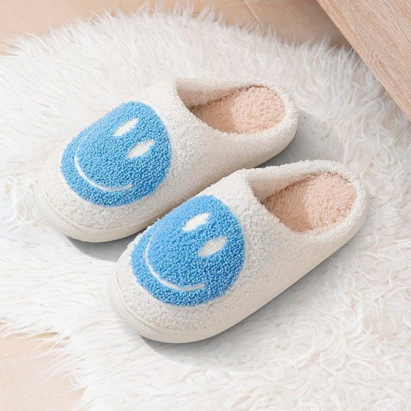 Smiley Face Slippers - Etsy