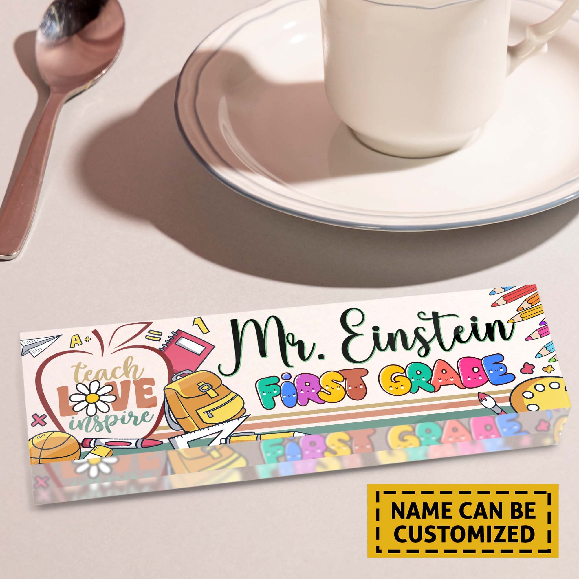 Personalized Teacher Desk Name Plate, Teacher Appreciation Gift ...