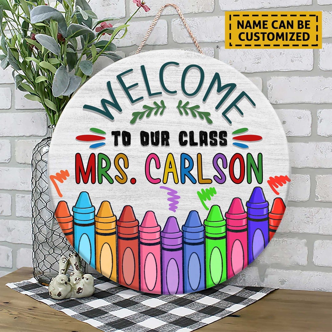 Teacher Door Sign, Teacher Gifts Personalized, Teacher Appreciation ...