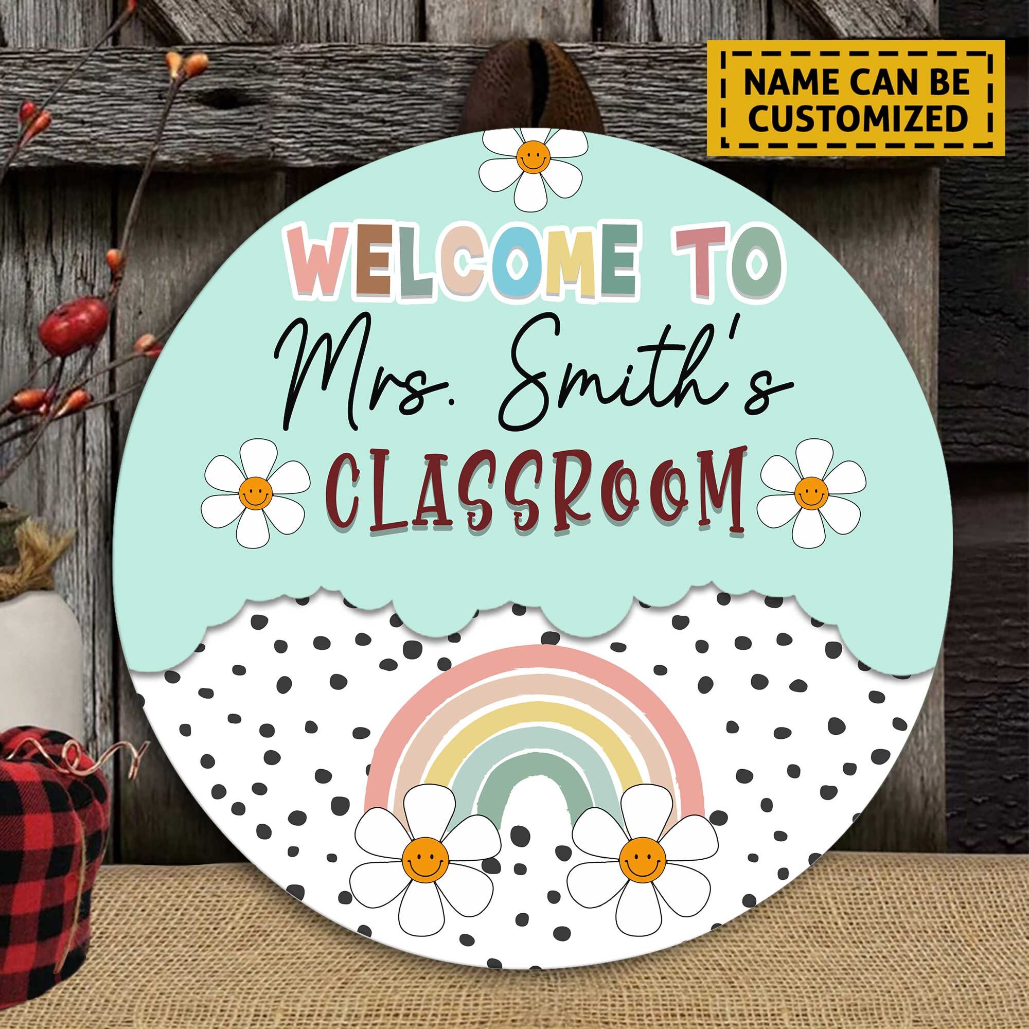 Custom Teacher Gifts, Teacher Door Sign, Classroom Door Hanger ...