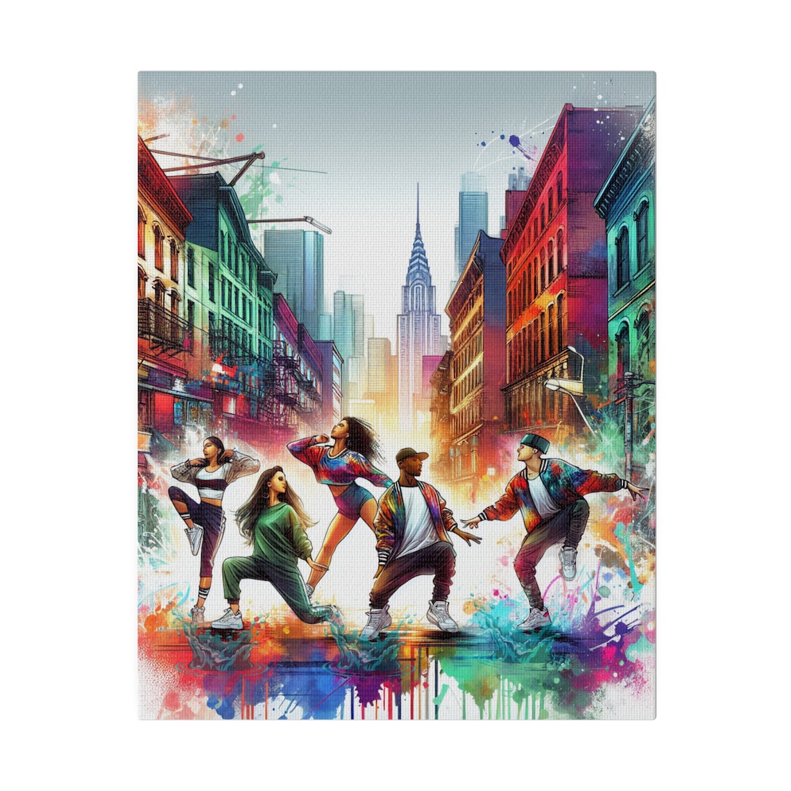 Hip Hop Art Dance Art Music Lovers Hip Hop Canvas Wall Art Street Art ...