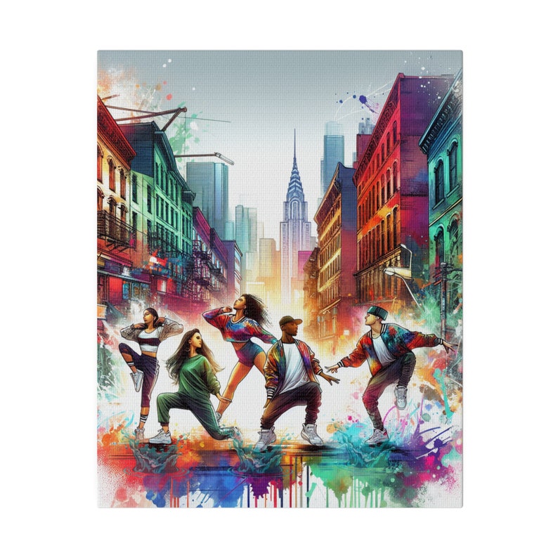 Hip Hop Art Dance Art Music Lovers Hip Hop Canvas Wall Art Street Art ...