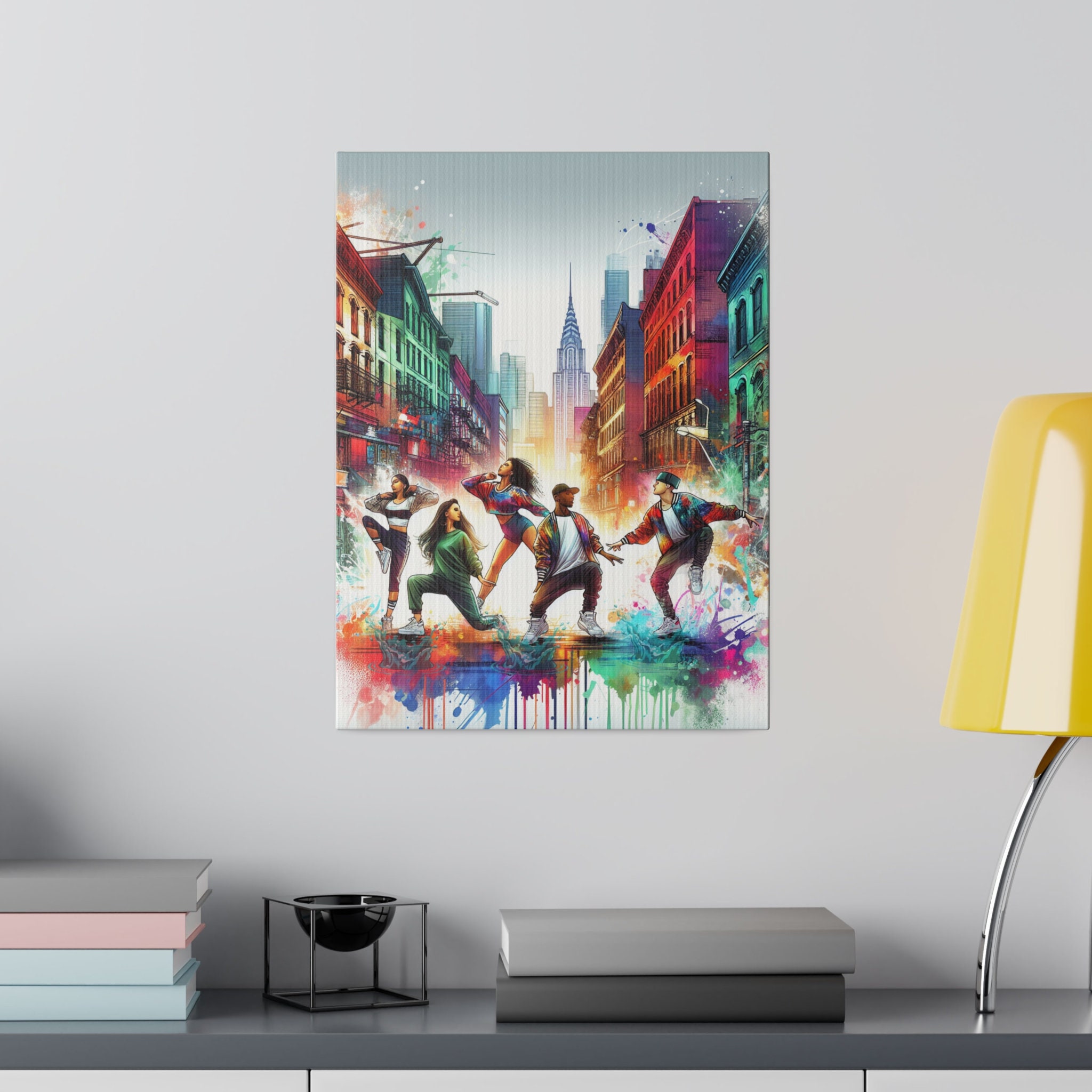 Hip Hop Art Dance Art Music Lovers Hip Hop Canvas Wall Art Street Art ...