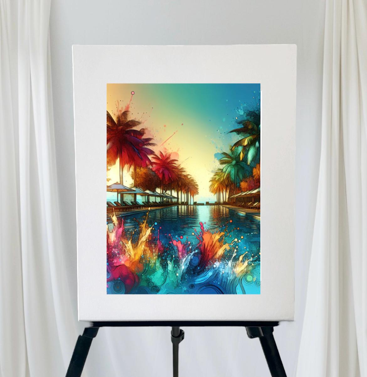 Tropical Pool Art Splash Art Summer Art Lovers Art Art Lovers Home ...