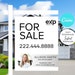 Modern Real Estate Yard Sign Template: Customizable Canva Design (24x30 ...