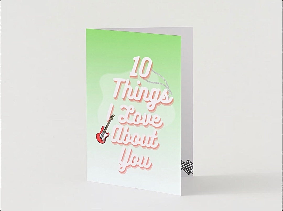 10 Things I Love About You Card - Etsy