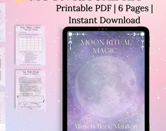 Moon Ritual Kit Printable | Full & New Moon Worksheets | Moon Phase ...