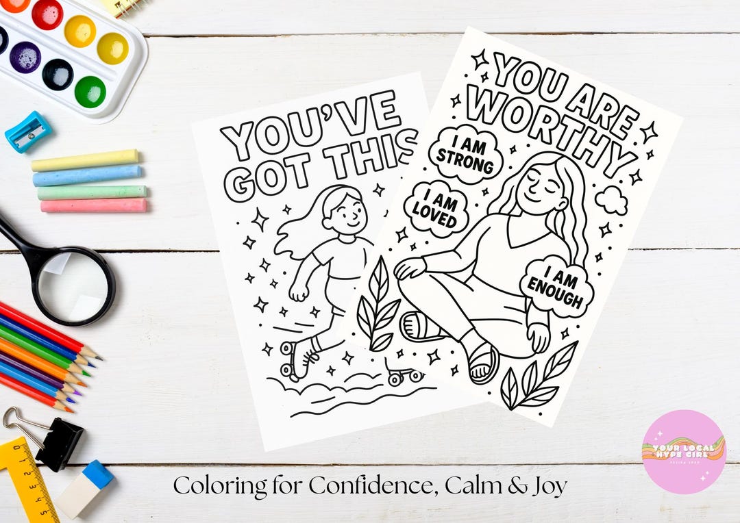 Girl Empowerment Coloring Book – Printable Confidence Pages for Kids ...