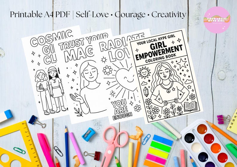 Girl Empowerment Coloring Book – Printable Confidence Pages for Kids ...