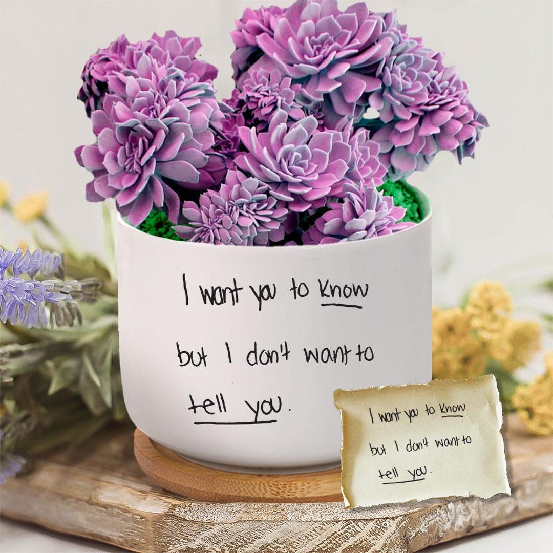 Custom Handwriting Plant Pot for Mom, Personalized Handwritten Message ...