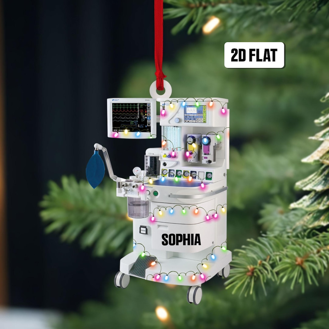 Personalized Anesthesia Machine 2D Flat Ornament, Anesthesia Machine ...