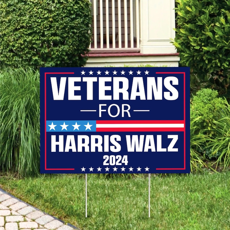 Veterans for Harris Walz Yard Sign - Etsy