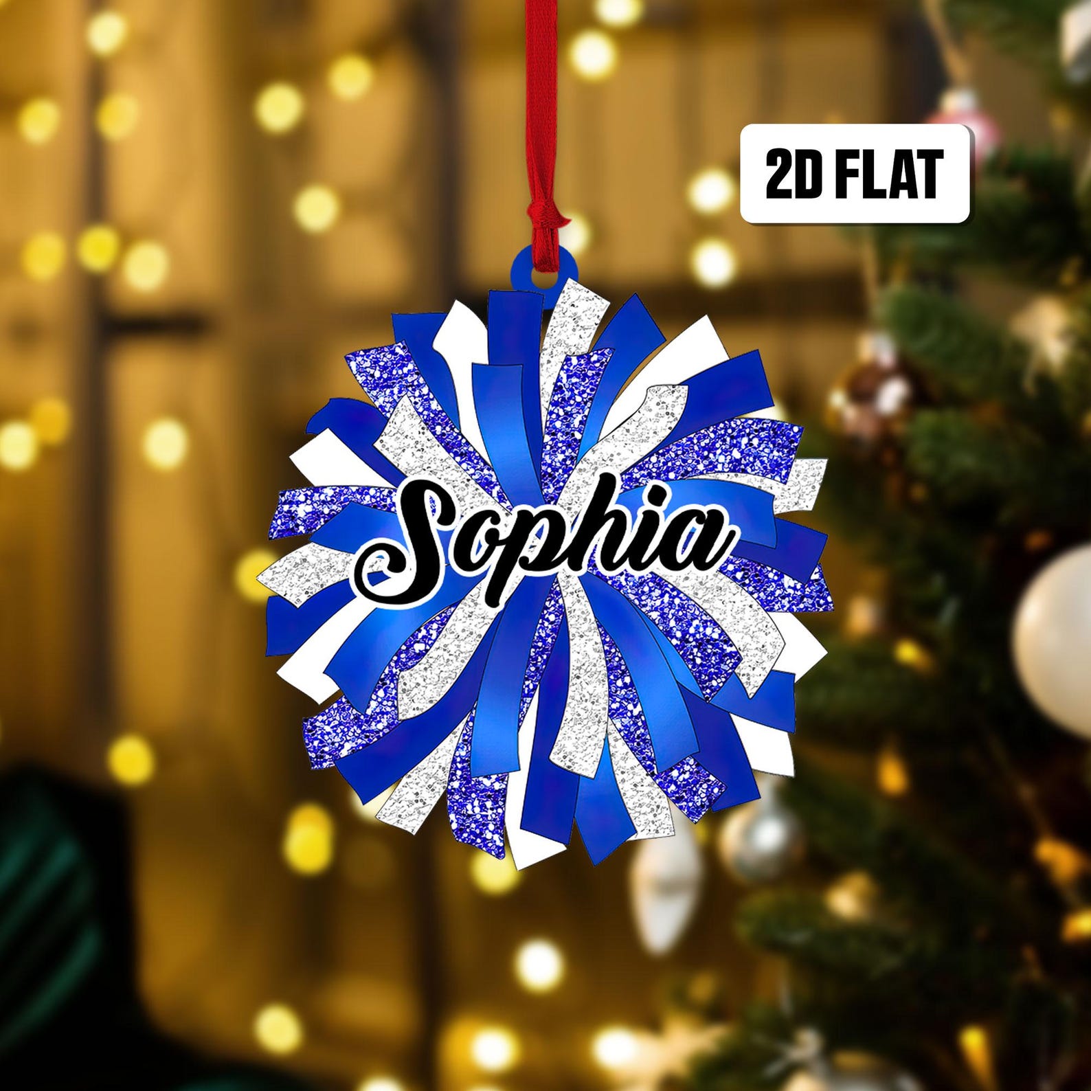 Personalized Cheerleader 2D Flat Ornament, Cheer Ornaments for ...