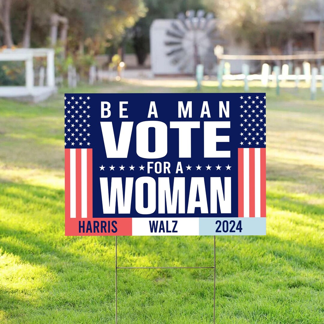 Harris Walz 2024 Obviously Yard Sign, Coroplast Kamala Harris for ...