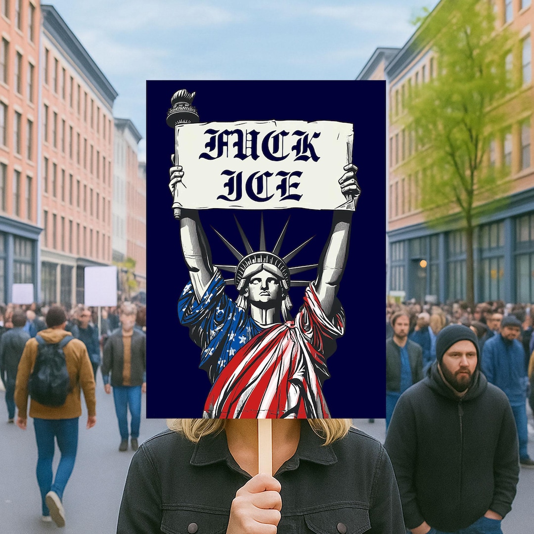 Anti ICE Sign, F*ck ICE Sign, Protest Sign, Anti Fascist Sign ...