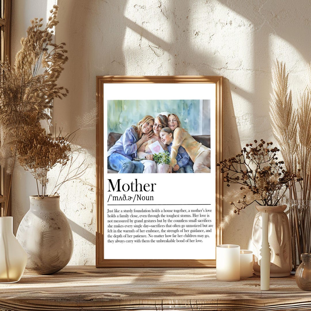Custom Mom Definition Print Mother's Day Photo Gift From Daughter ...