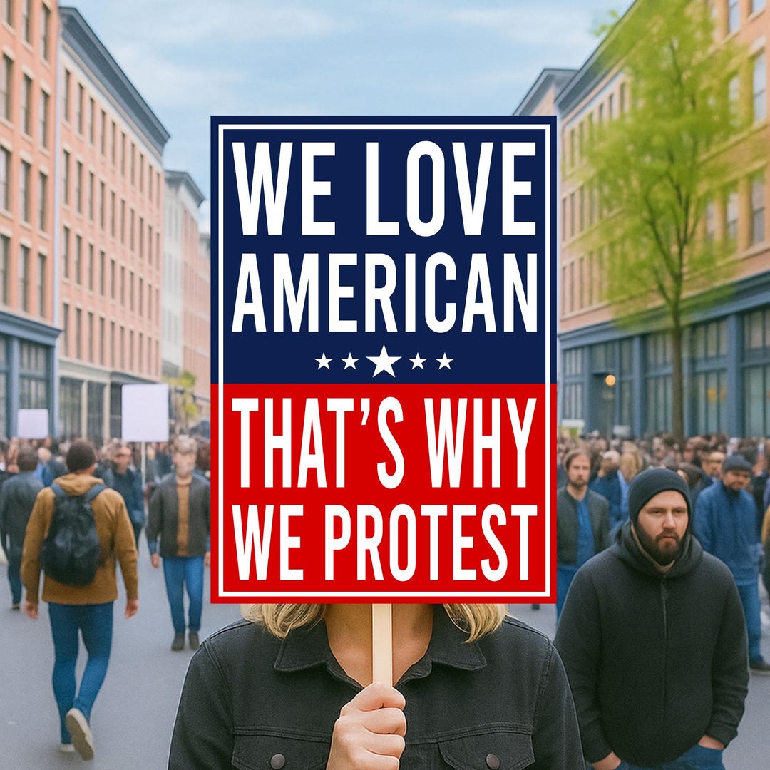 We Love America Protest Sign, Anti-trump, No Kings in America, Protect ...