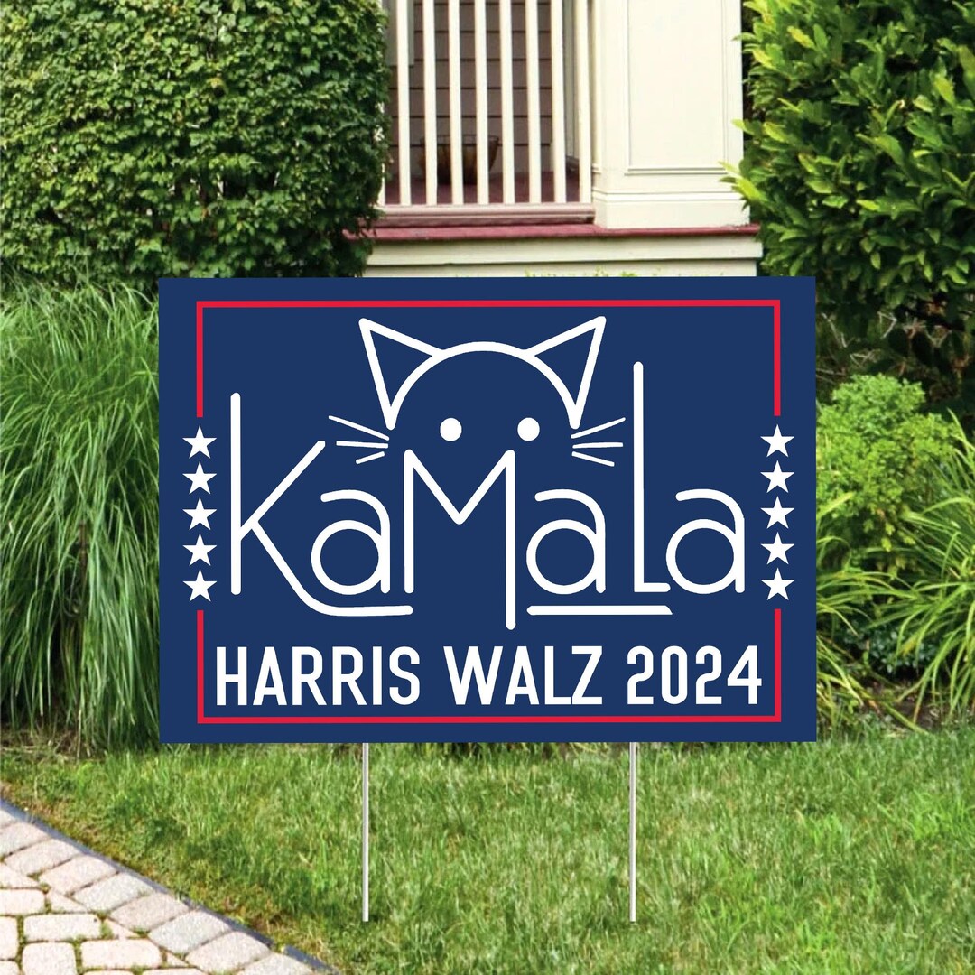 Kamala Harris Walz 2024 Yard Sign, Coroplast Kamala Harris for ...