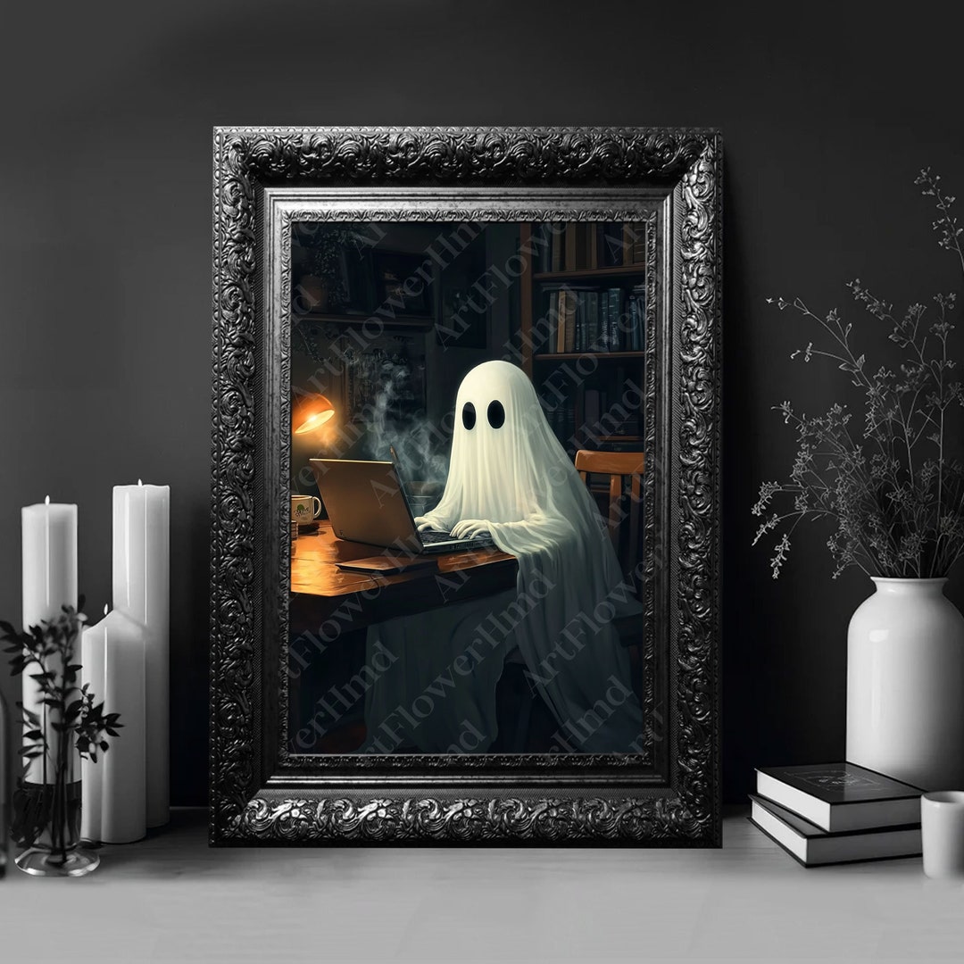 Working Ghost Print Poster/canvas, Vintage Poster, Art Poster Print ...