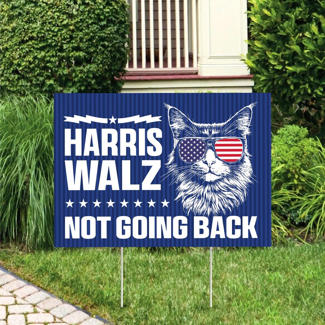 Harris Walz 2024 Obviously Yard Sign Coroplast Harris for President ...