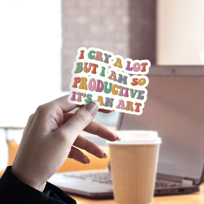 I Cry a Lot but I'm so Productive Sticker, Swiftie Vinyl Sticker ...