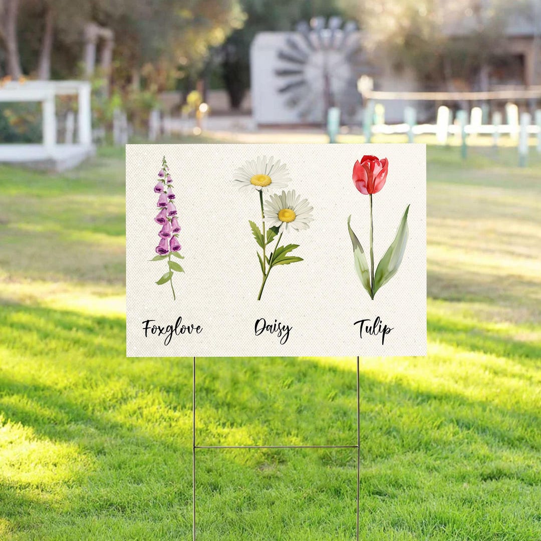 Subtle FDT Yard Sign, F*ck Donald Trump Sign, Floral FDT Gift, Flower ...