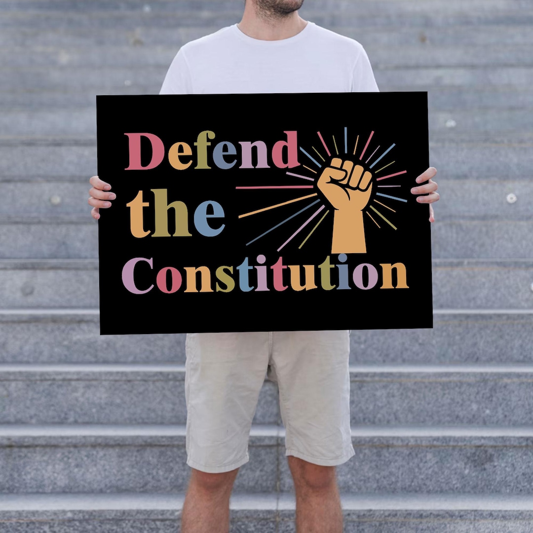 Defend the Constitution Yard Sign, Anti-trump, Protest Yard Sign ...