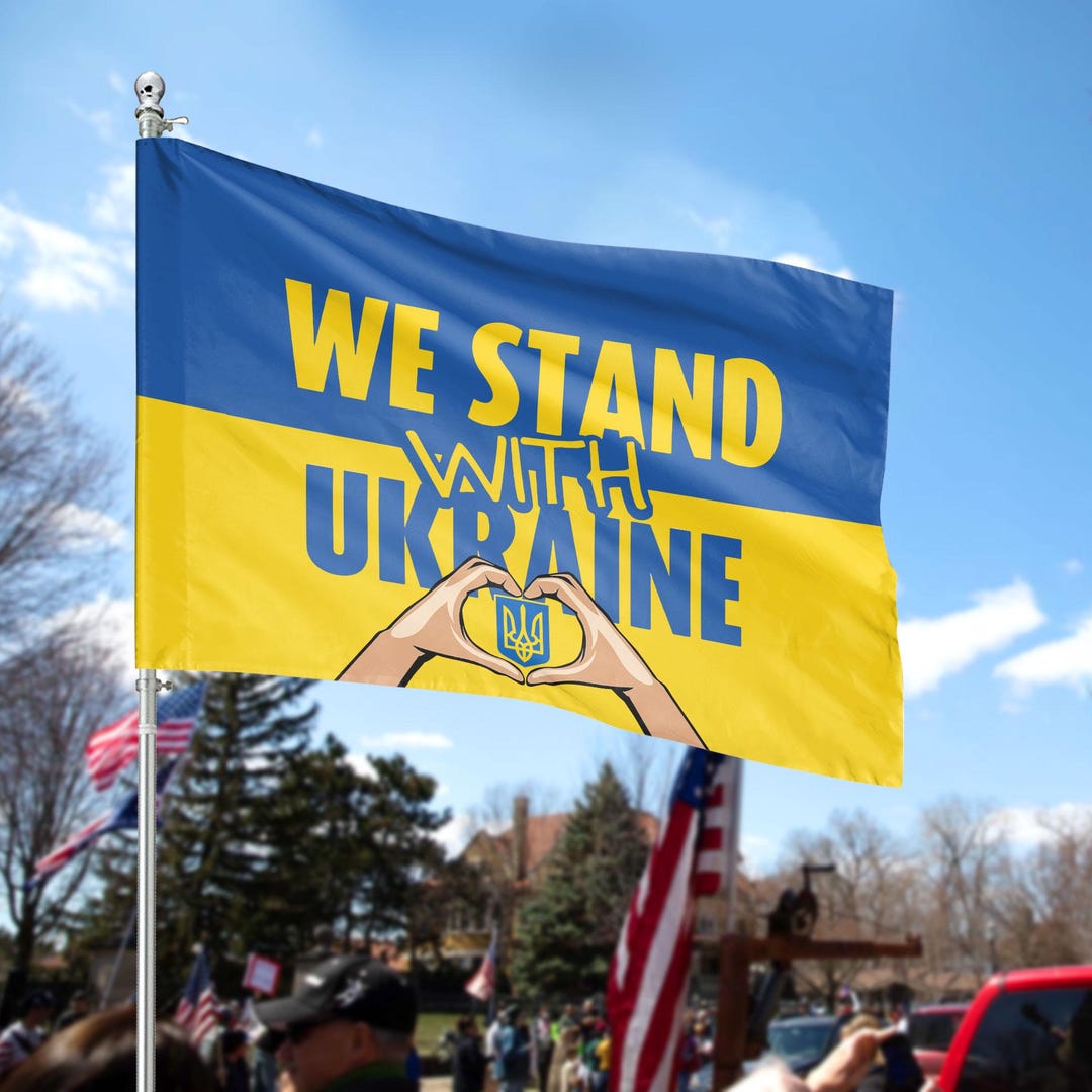 Support Ukraine Flag, We Stand With Ukraine Flag, Ukraine Peace Flag ...