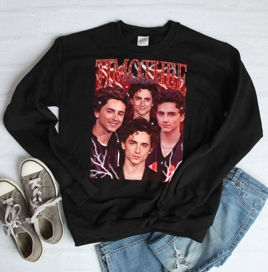 New Timothee Chalamet Sweatshirt Bootleg Vintage Style Retro 90s Fan ...