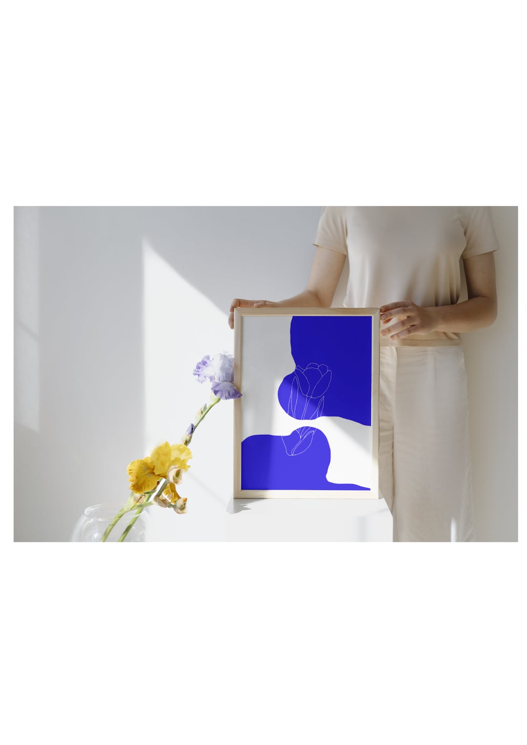 DIGITAL Download POSTER Royal Blue & Bright Red Design Printable Art ...