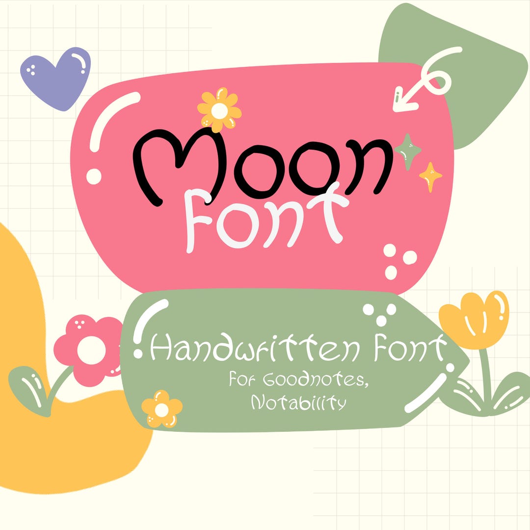 Moonfont L Handwritten Font L Calligraphy Font L Elegant Font L Custom ...
