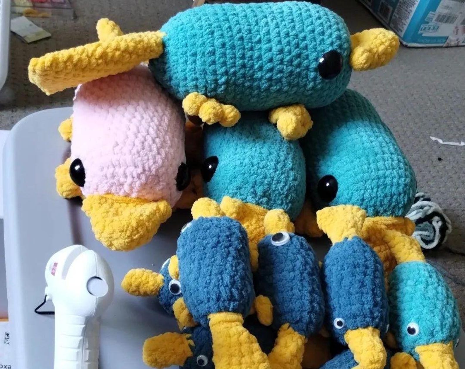 BIG and SMOL Teal Platypus Pal Pattern - Etsy