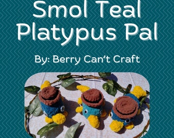 BIG and SMOL Teal Platypus Pal Pattern - Etsy