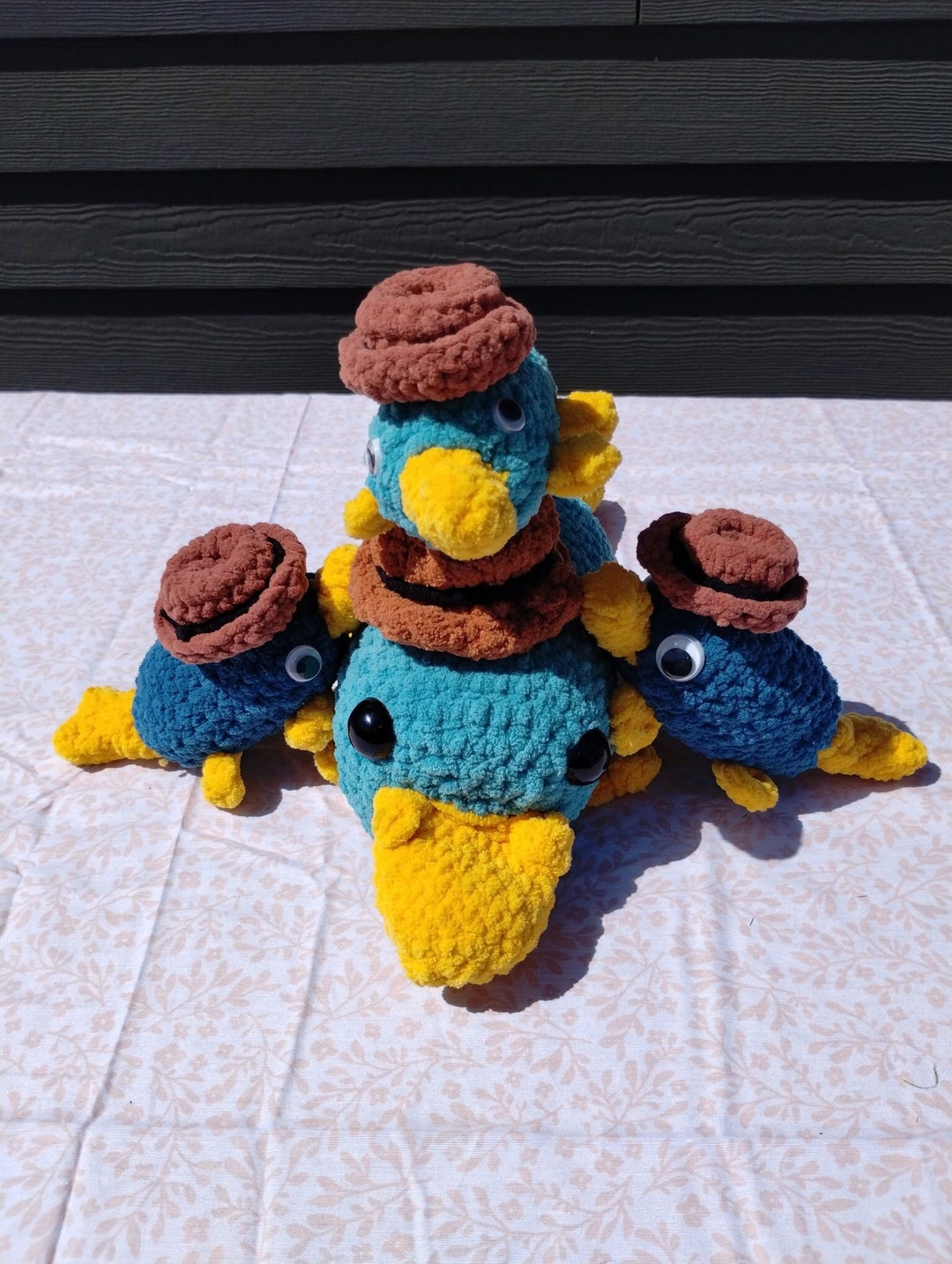 BIG and SMOL Teal Platypus Pal Pattern - Etsy