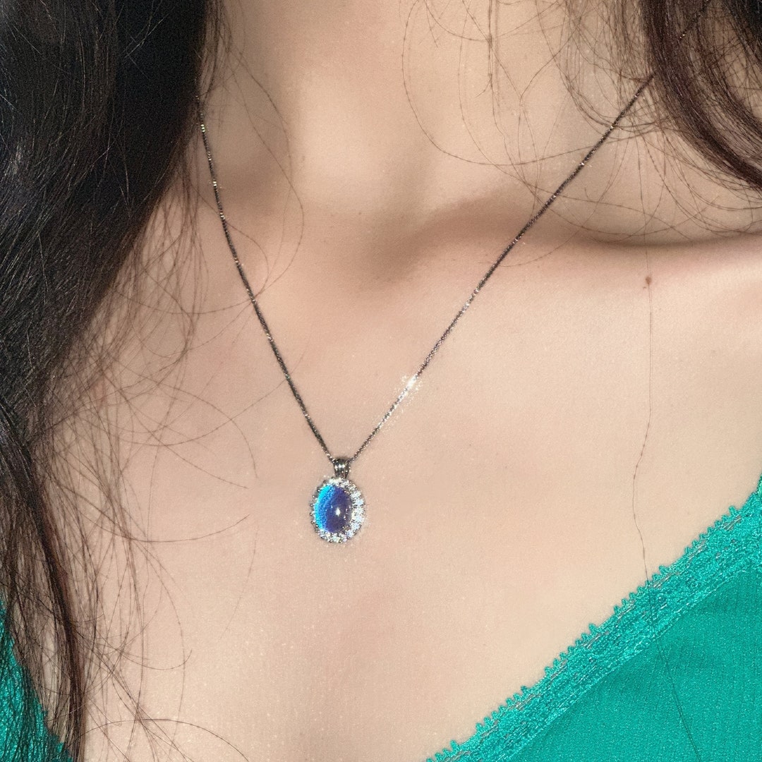 Blue Morpho Butterfly Necklace: Exquisite Handmade Piece With Diamonds ...