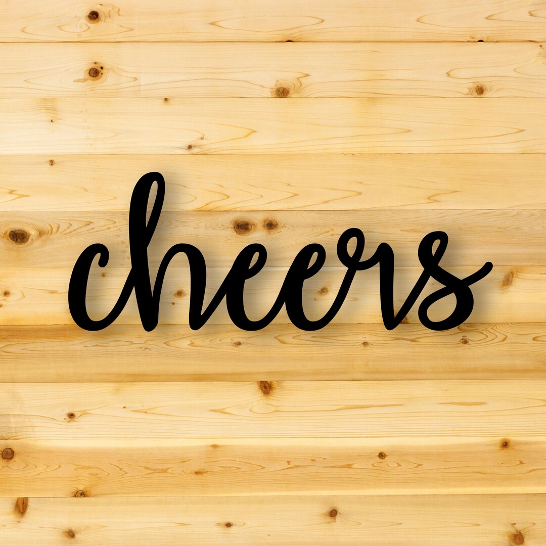 Custom Cheers Metal Sign Personalized Metal Word Wall Art Metal Home ...