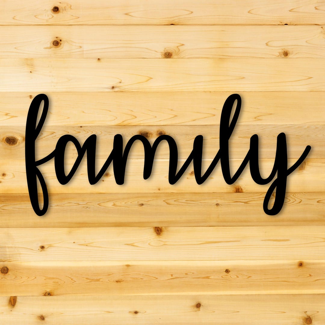 Custom Family Metal Sign Personalized Metal Word Wall Art Metal Home ...