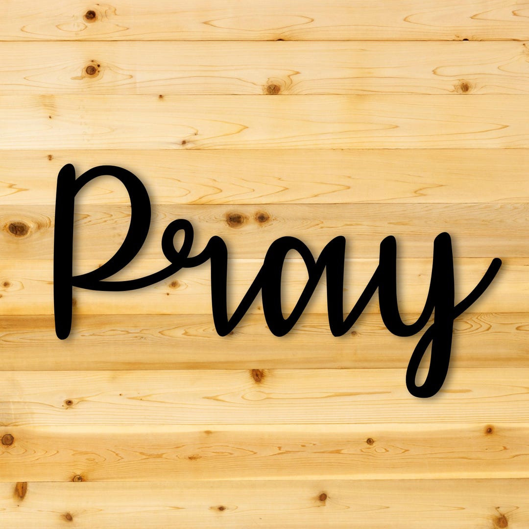 Custom Pray Metal Sign Personalized Metal Word Wall Art Metal Home ...