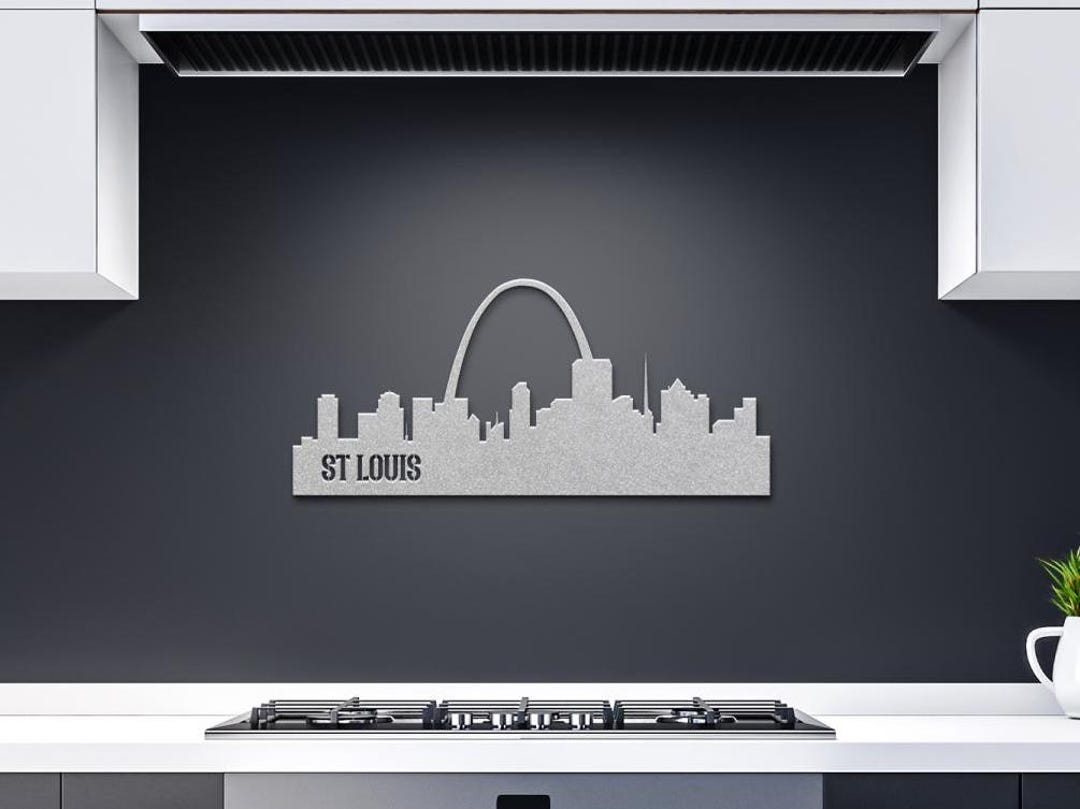 St Louis Skyline Metal Sign, St Louis Metal Sign, St Louis Wall Art, St ...