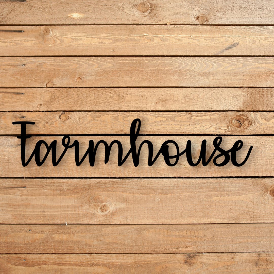 Custom Farmhouse Metal Sign Personalized Metal Word Wall Art Metal Home ...