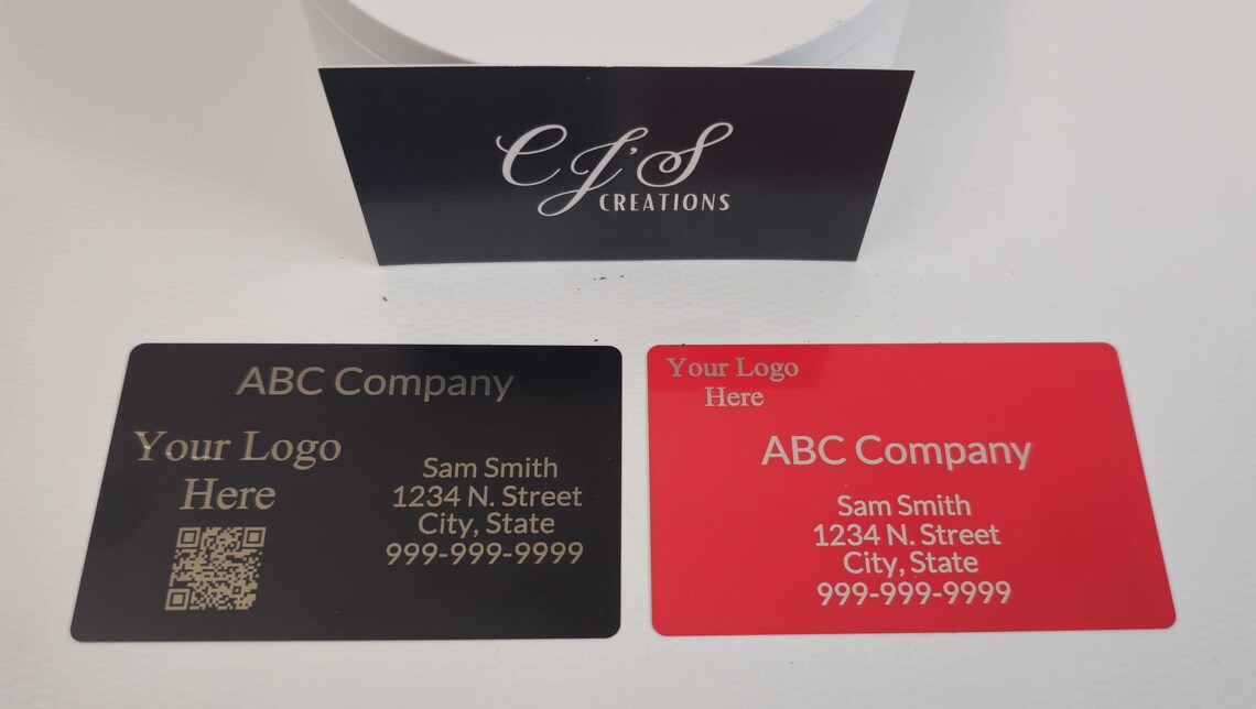 Laser Engraved Metal Cards - Etsy