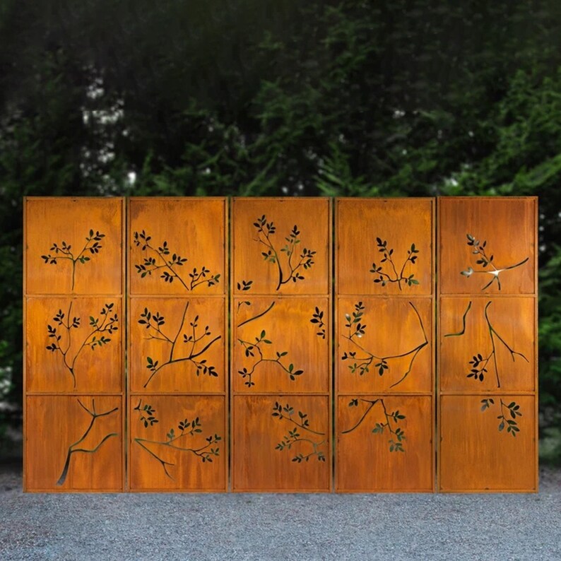 Tree & Branches Privacy Screens, Metal Garden Art, Sichtschutz Garten ...