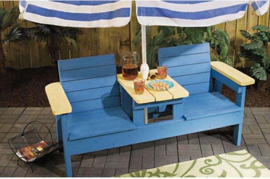 DIY Two Seater Bench Chairs Seat Plans Woodworking Companion Bench ...