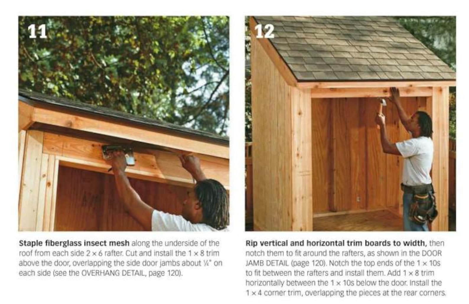 DIY Lean to 4x6ft Garden Shed Lumber Wood Shelter Build Plans for ...