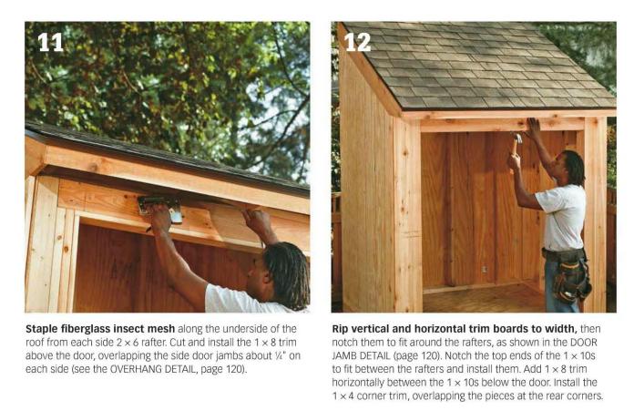 DIY Lean to 4x6ft Garden Shed Lumber Wood Shelter Build Plans for ...