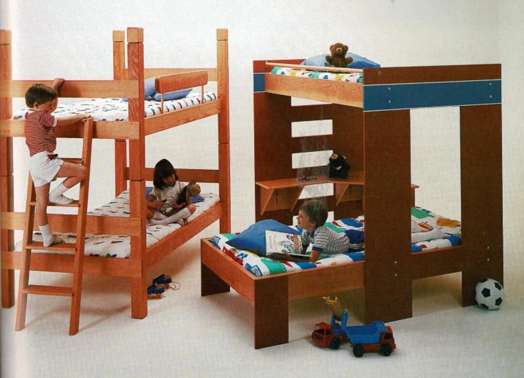 5 Designs DIY Kids Bunk Bed Twin Bolt Together L Shaped Bunk Bed ...