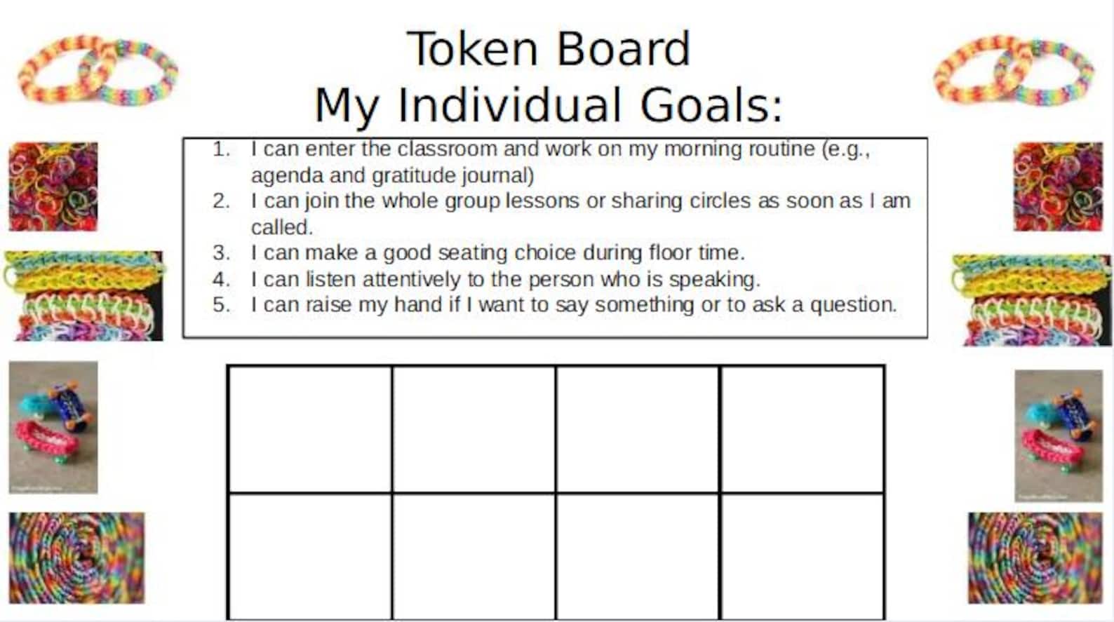 Student Token Board Reward Chart Visual Aid Incentive Chart Positive ...