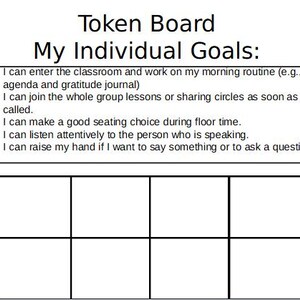 Student Token Board Reward Chart Visual Aid Incentive Chart Positive ...