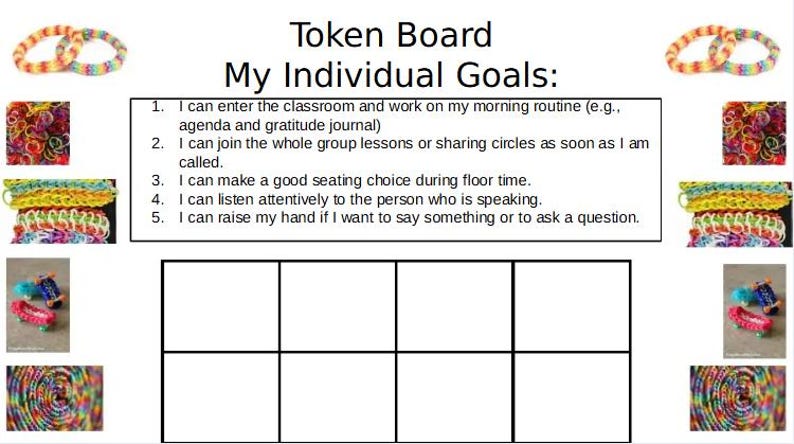 Student Token Board Reward Chart Visual Aid Incentive Chart Positive ...