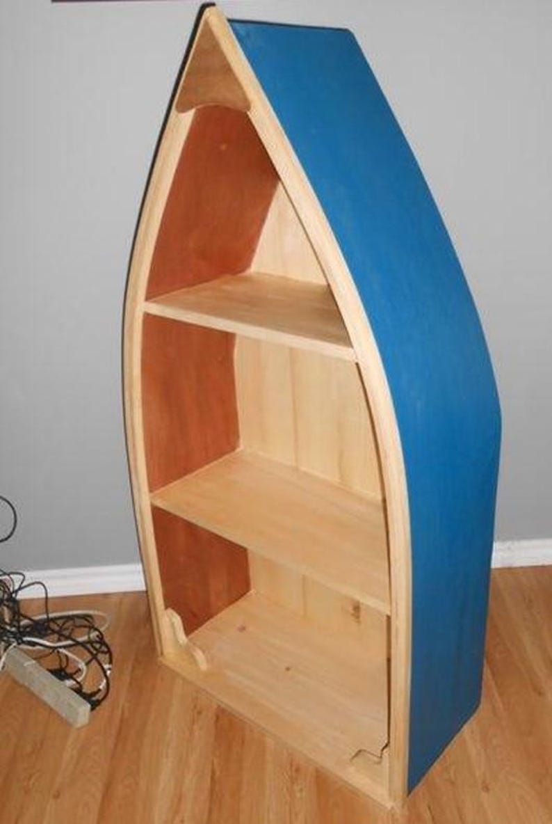 Boat Bookcase Shelves Wood Shelving Unit Display Stand Garage Storage ...